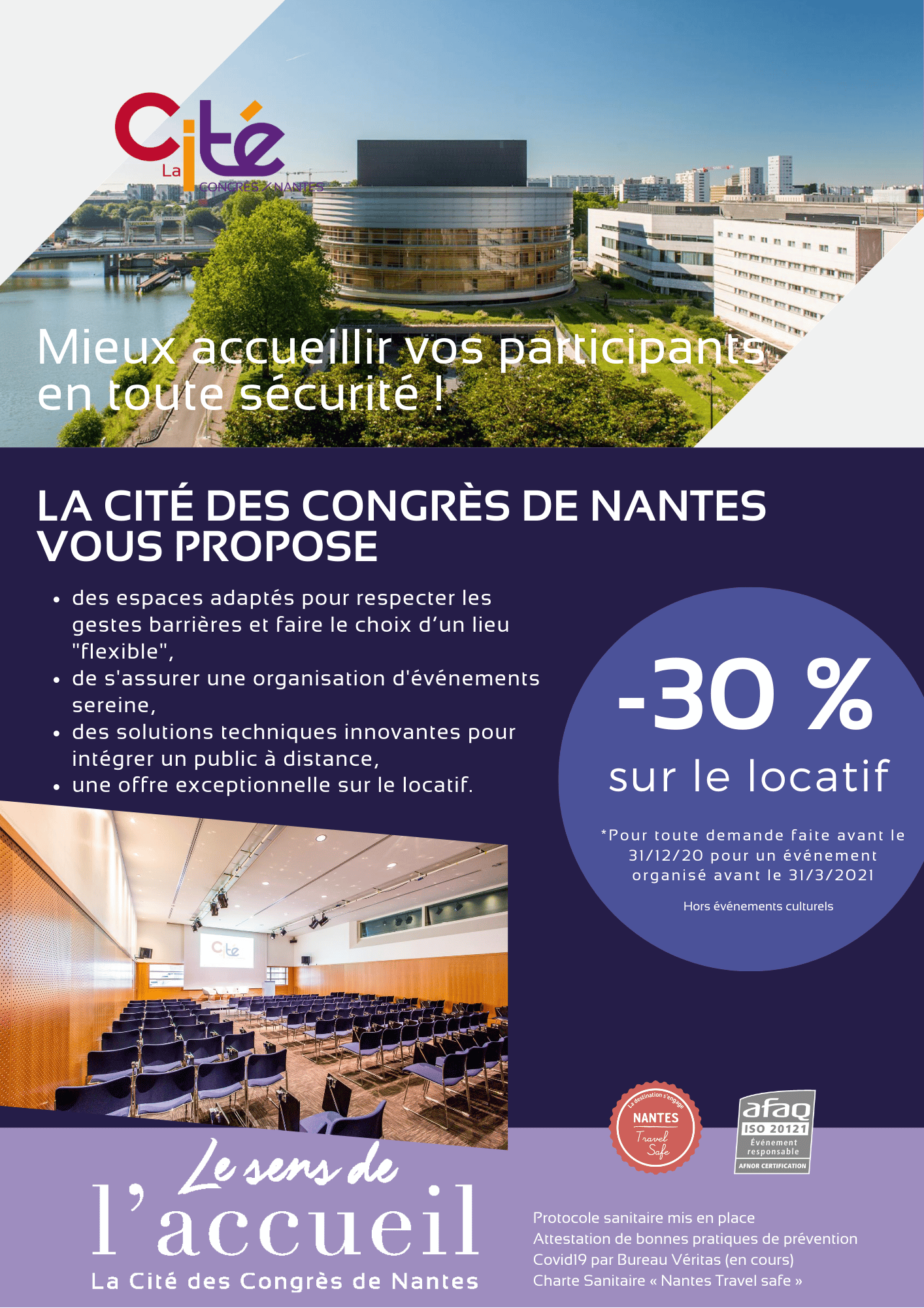 La cité des Congrès de Nantes met tout en oeuvre pour accueillir ses ...